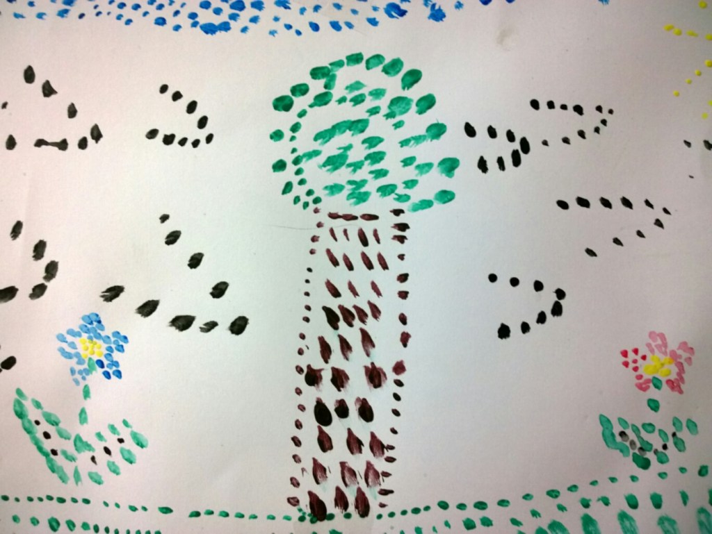 Un simplu copac pictat de un copil de 7 ani – Desene si picturi de ...