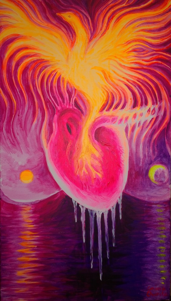 Pasarea Phoenix renascand din inima inghetata – Desene si picturi de ...