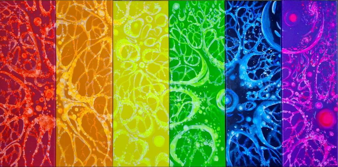 Painted rainbow neural network fluorescent painting – retea neuronala ...