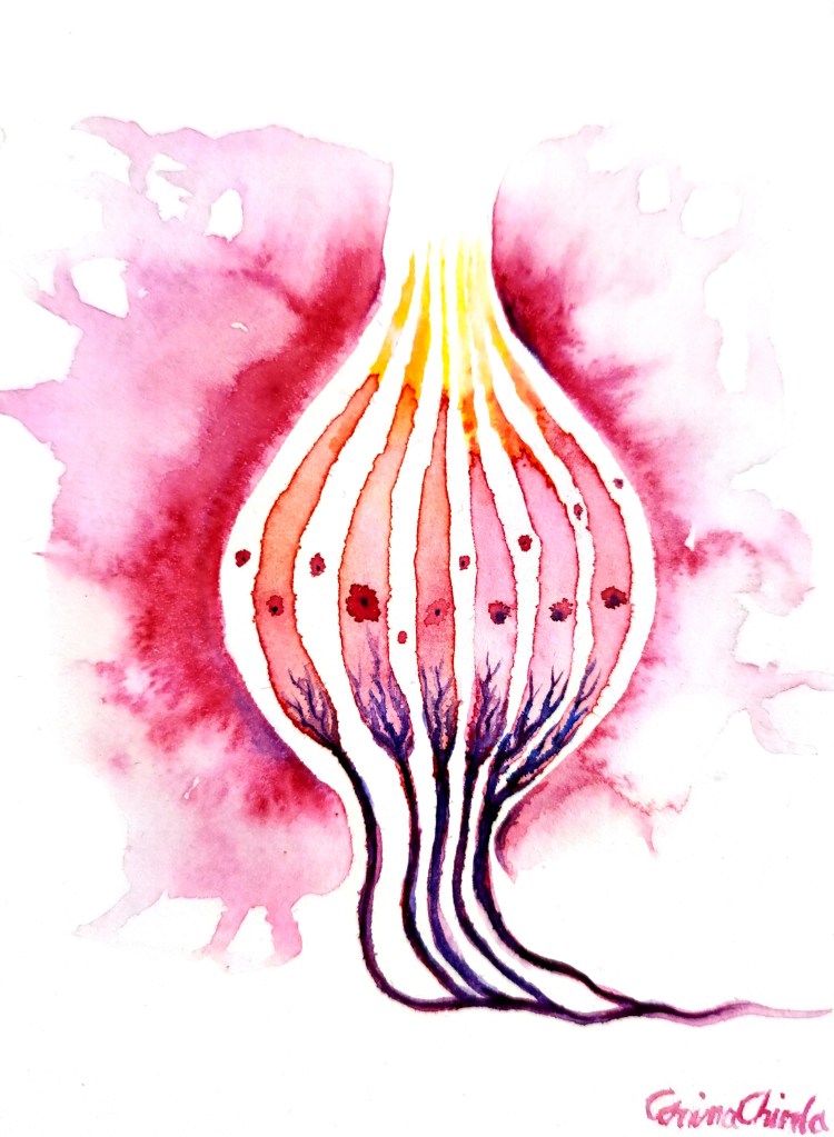 Mugure gustativ, pictura acuarela – Desene si picturi de Corina Chirila