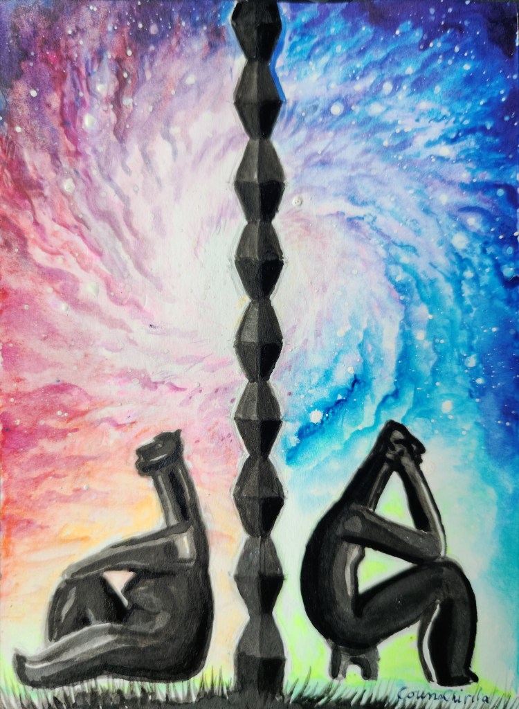 Coloana infinitului sorele si luna – Desene si picturi de Corina Chirila